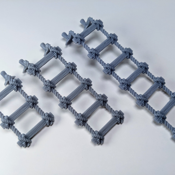 3D Printable Rope ladders by Custom Miniature Maker