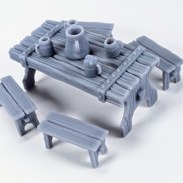 3D Printable Adventurer's Banquet Table by Custom Miniature Maker