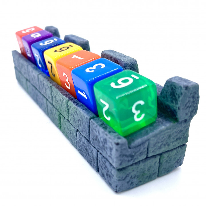 3D Printable Scrabble Style Dice Tray Walls by Custom Miniature Maker