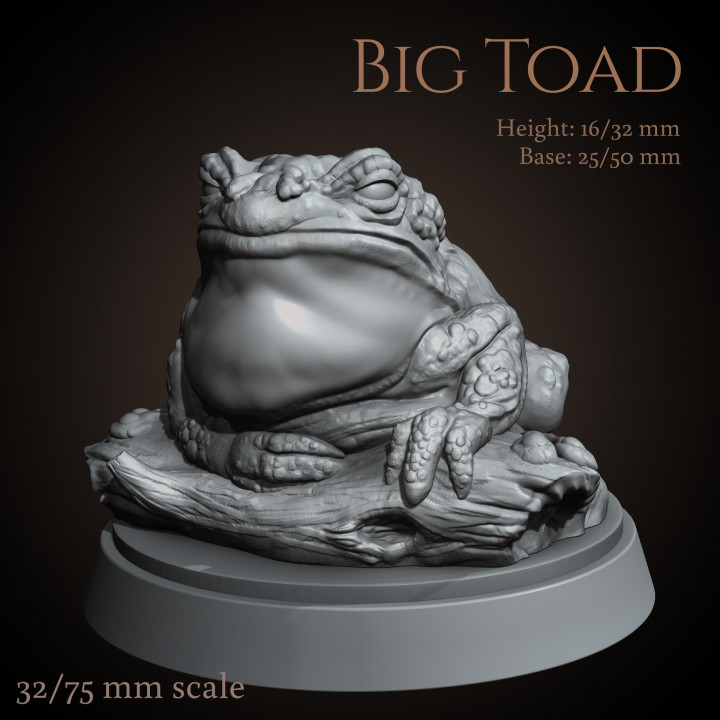 3D Printable Big toad by Animals & Creatures Minis