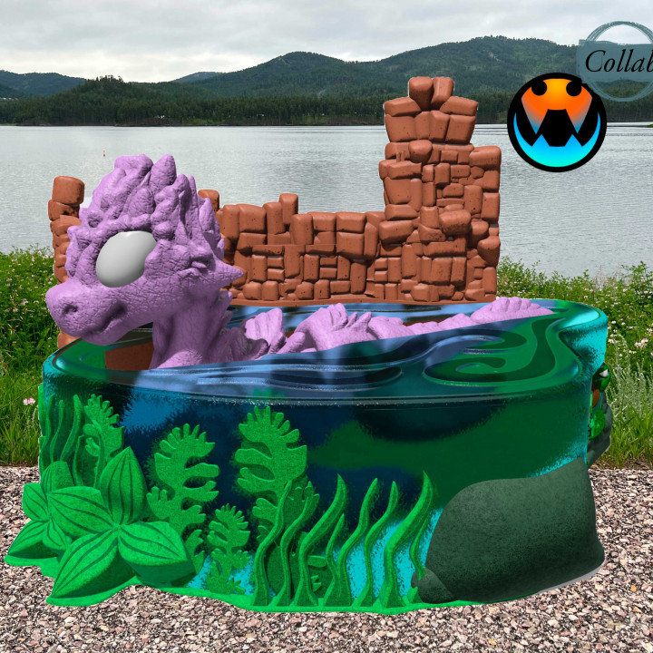 3D Printable Lock Ness & Key (COLLAB) by Josh