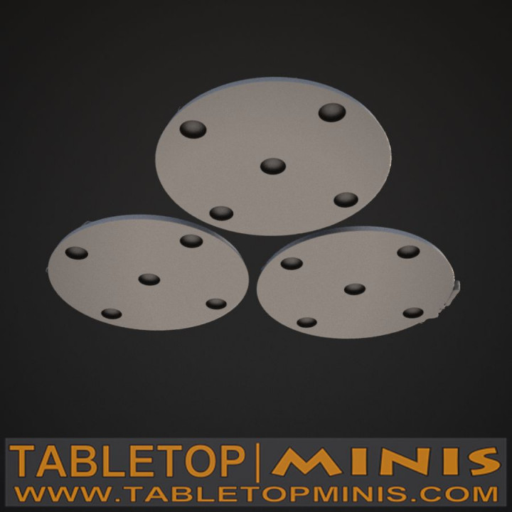 3D Printable Cracked Earth 100mm Bases by TableTopMinis
