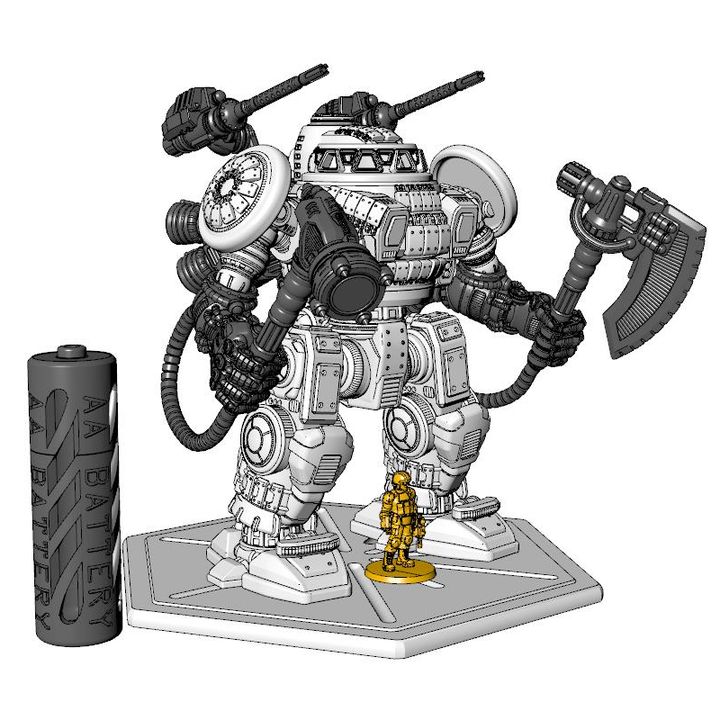 3D Printable 15mm Burrows Ripper Special Combat/Utility Mech by John ...