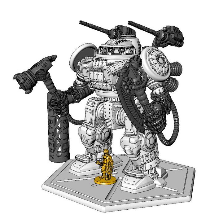 3D Printable 15mm Burrows Ripper Special Combat/Utility Mech by John ...