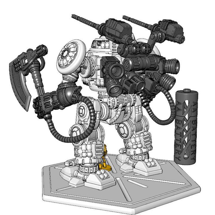 3D Printable 15mm Burrows Ripper Special Combat/Utility Mech by John ...
