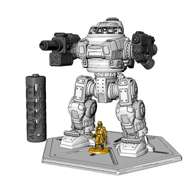 3D Printable 15mm Burrows Ripper Special Combat/Utility Mech by John ...