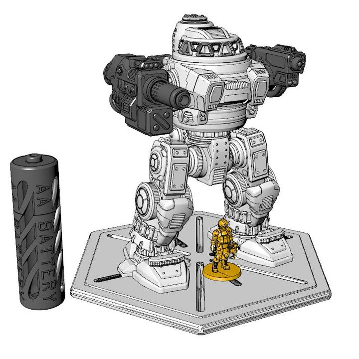 3D Printable 15mm Burrows Ripper Special Combat/Utility Mech by John ...