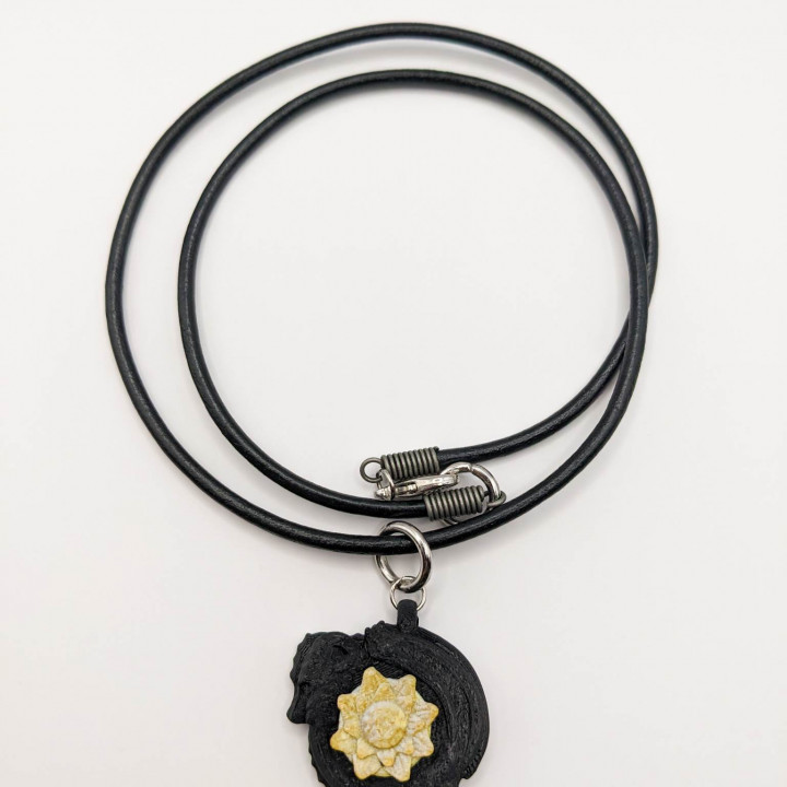 3D Printable Dragon Flower Fidget Spinner Keychain by Kirsten M