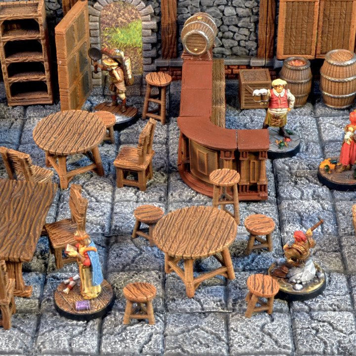 3D Printable [Commercial License] Bar Furniture STL by Dani Amengual