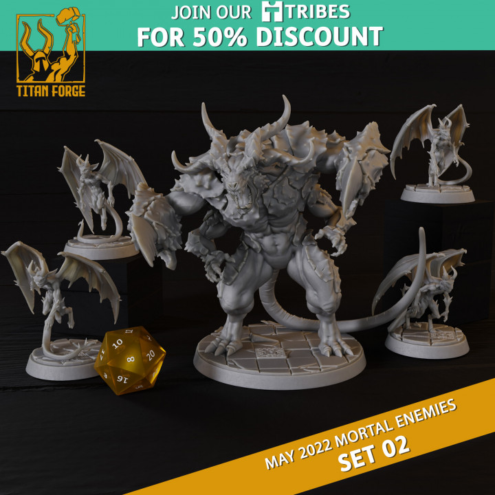 3D Printable RPG - Monsters DnD 5e - Mortal Enemies Set 02 by Titan ...