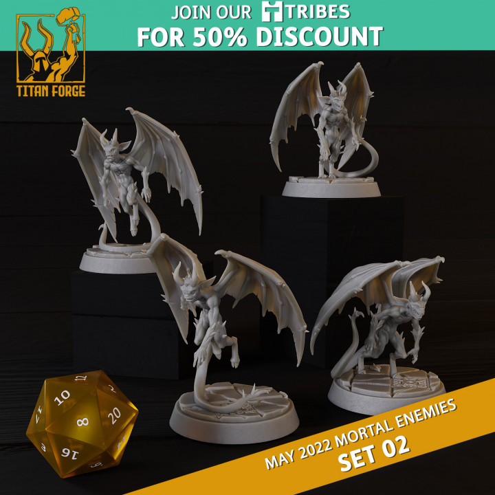 3D Printable RPG - Monsters DnD 5e - Mortal Enemies Set 02 by Titan ...