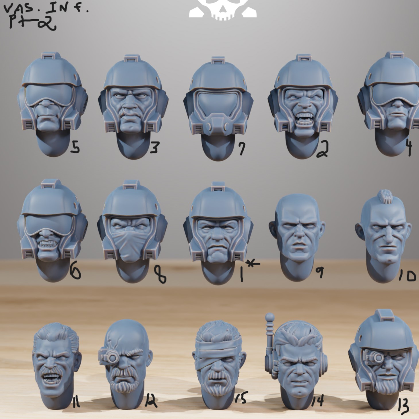 3D Printable Vaskar Infantry Builder Kit by Station Forge