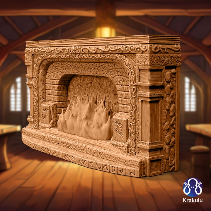 3D Printable Fireplace by Krakulu