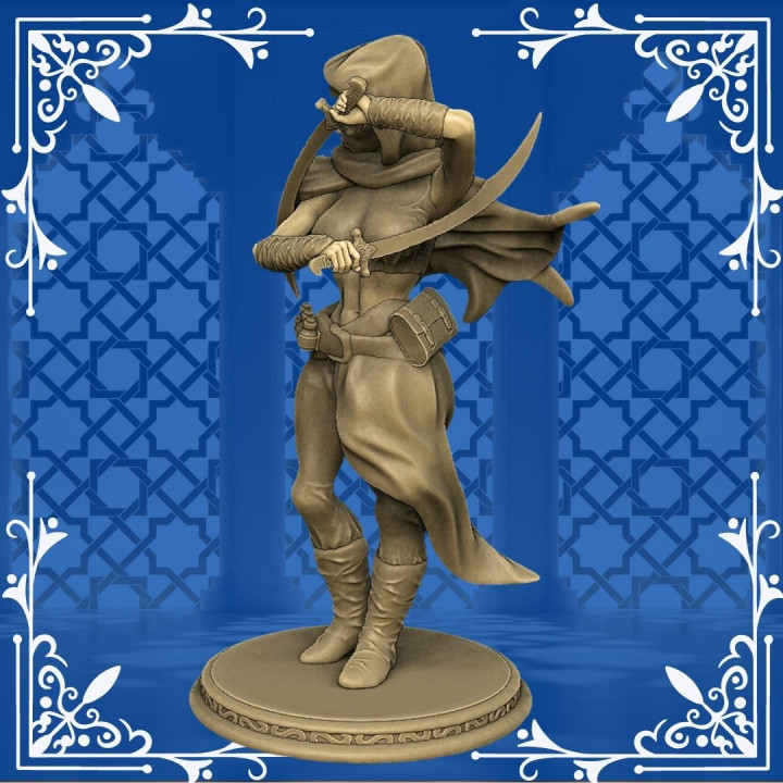 3D Printable Bandit Masked and Unmasked - Arabian Nights by MiniaturesCraze