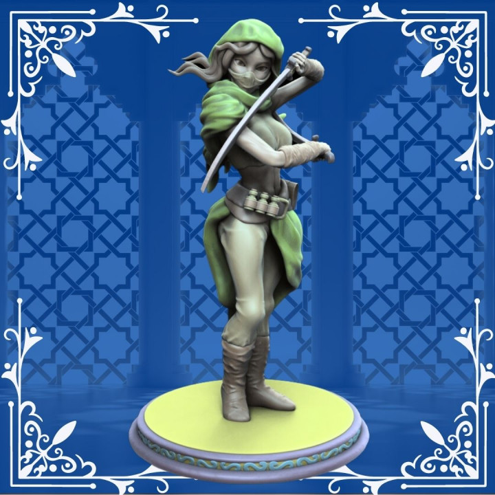 3D Printable Bandit Masked and Unmasked - Arabian Nights by MiniaturesCraze
