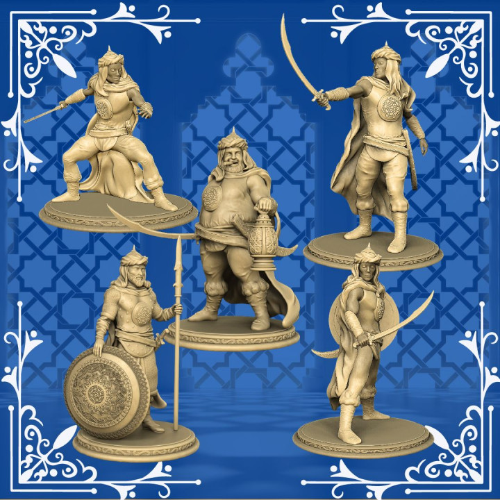 3D Printable Sultan Guards - Arabian Nights by MiniaturesCraze