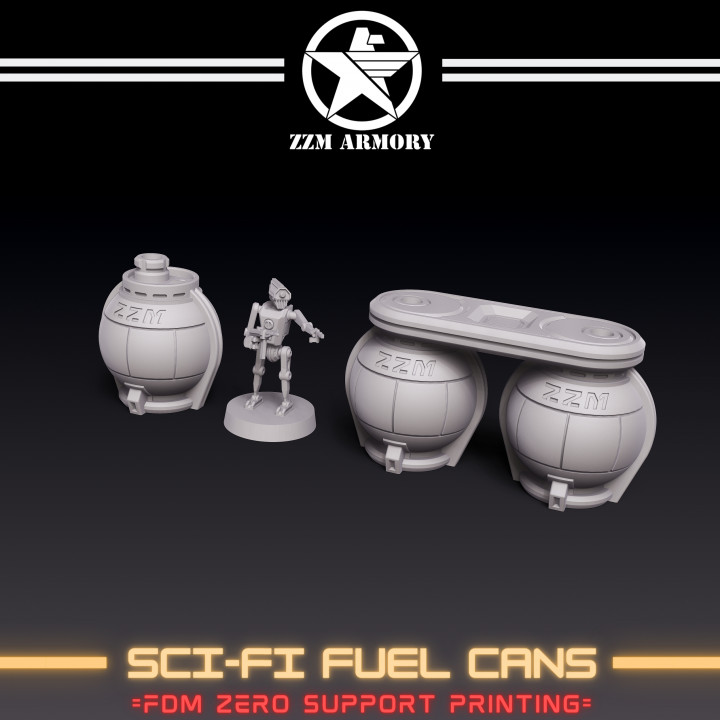 3D Printable **FREE** SCI-FI FUEL CANS by ZZM ARMORY