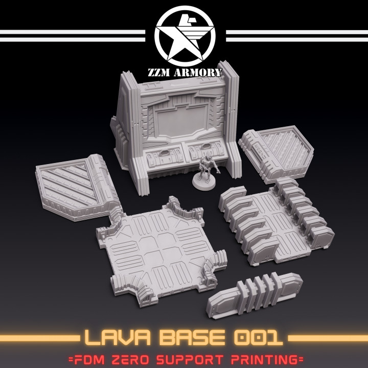 3D Printable LAVA BASE 001 by ZZM ARMORY