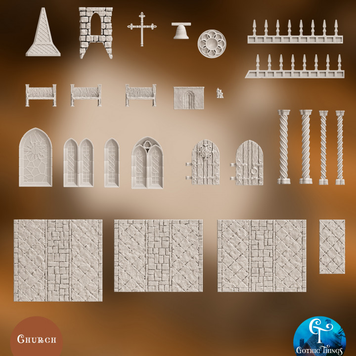 3D Printable Church by Gothic Things