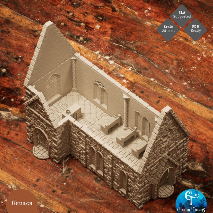 3D Printable Church by Gothic Things
