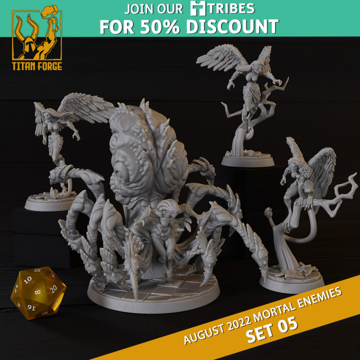 3D Printable RPG - Monsters DnD 5e - Mortal Enemies Set 05 by Titan ...
