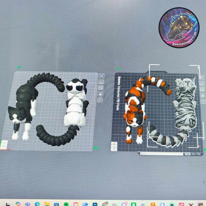 3D Printable Flexi Cat by Kirsten M