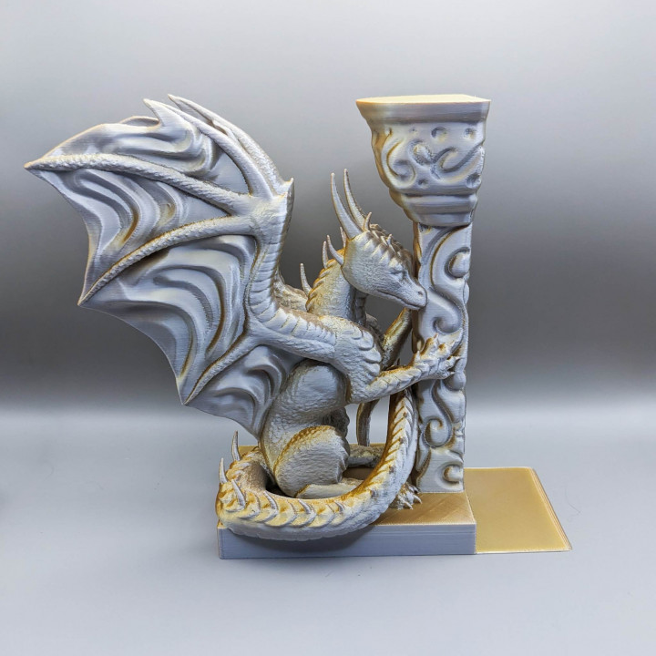 3D Printable Dragon Bookends, Shelf Decor by Kirsten M