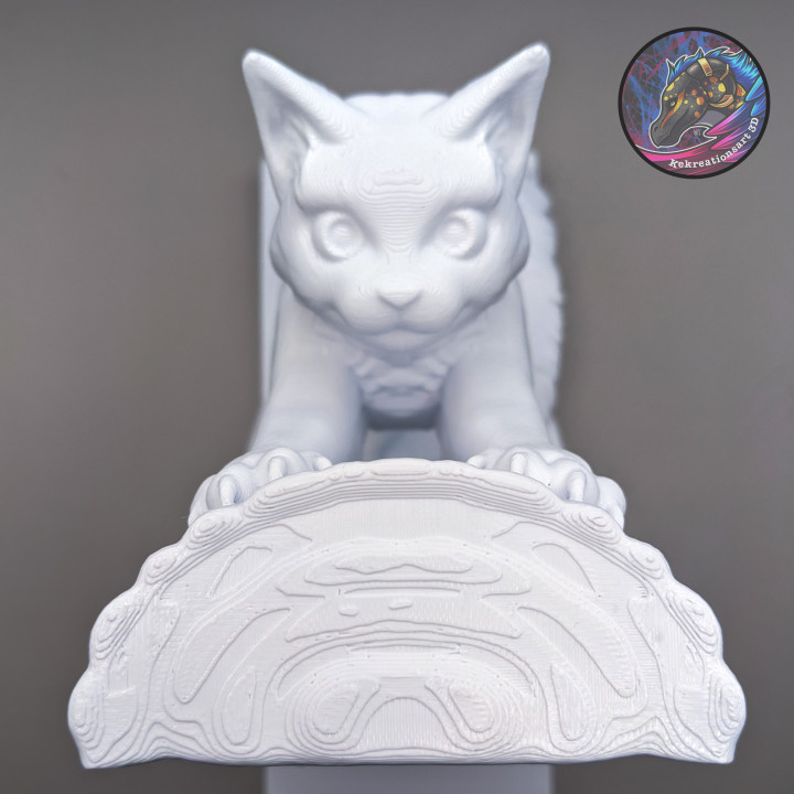 3D Printable Cat Bookend, Shelf Decor by Kirsten M