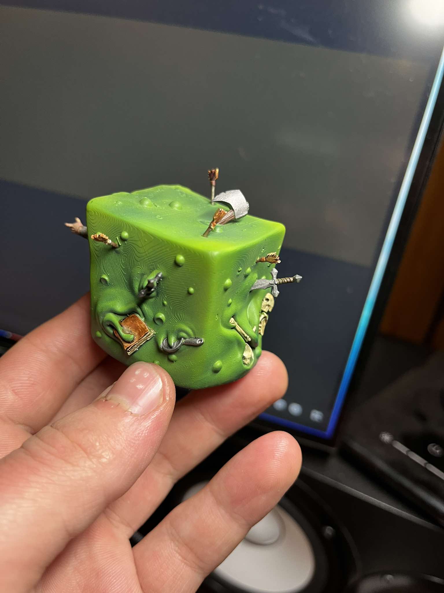 3D Printable Gelatinous Cube - RPG Monster DnD 5e - Mortal Enemies Set ...