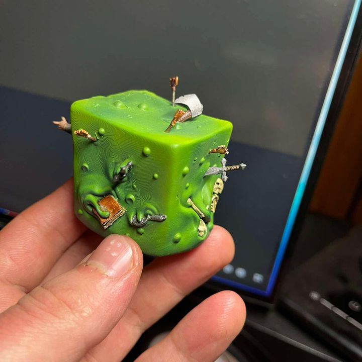 3D Print of Gelatinous Cube - RPG Monster DnD 5e - Mortal Enemies Set ...