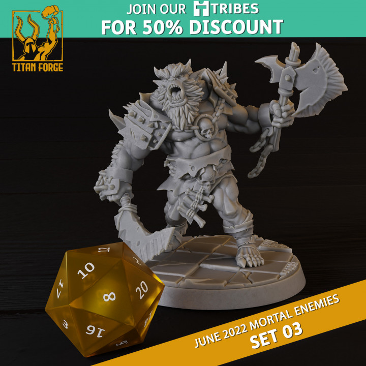 3D Printable Bugbear - RPG Monster DnD 5e - Mortal Enemies Set 03 by ...