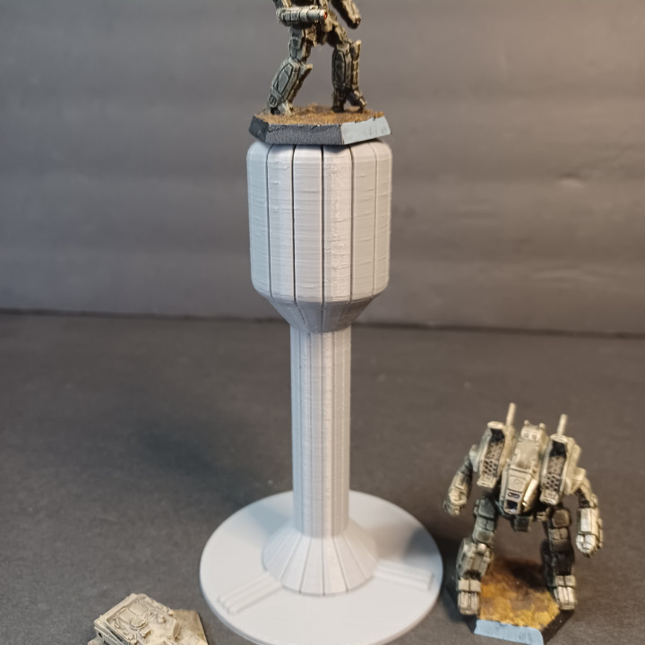 3D Printable Water Tower M018 by Wargame Forge