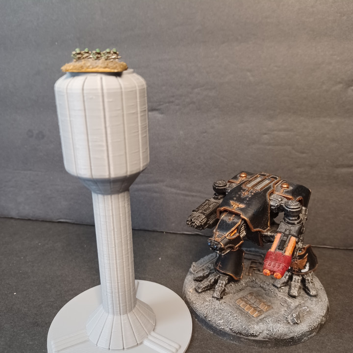 3D Printable Water Tower M018 by Wargame Forge