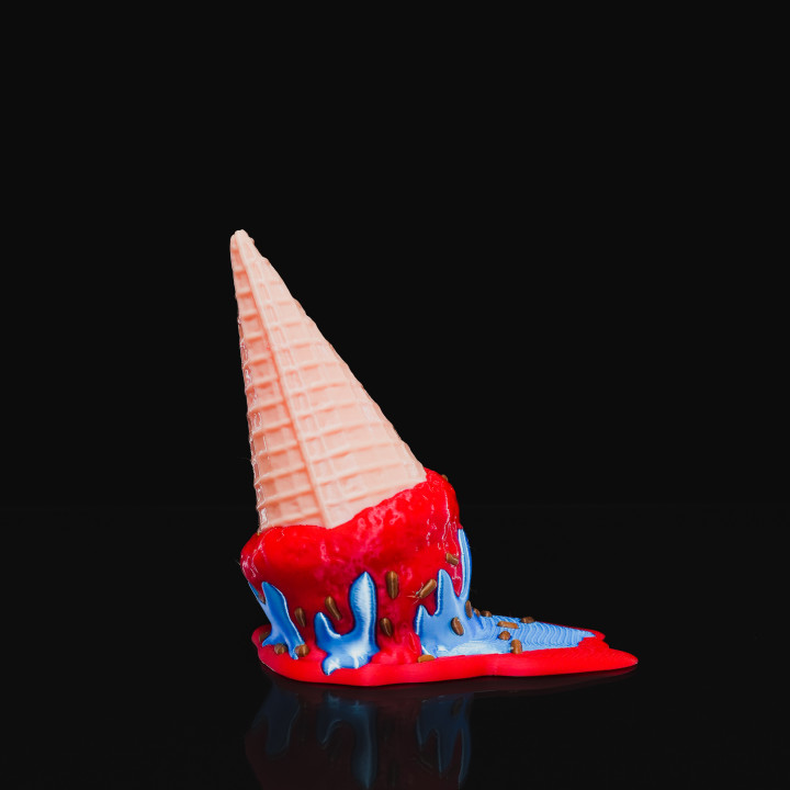 3D Printable Melting Ice Cream Door Stopper by Stlflix