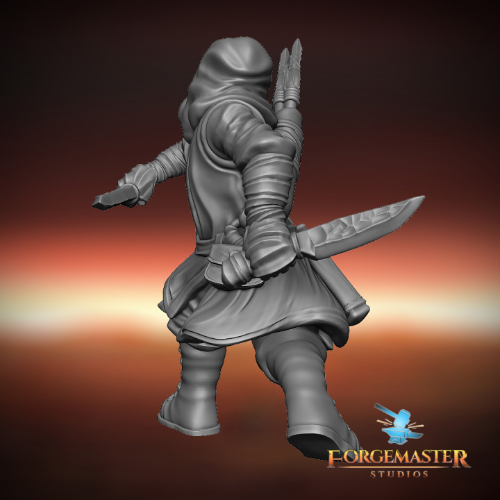 3D Printable Rockhound Dagger Pose 03 by Forgemaster Studios