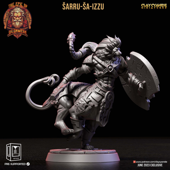 3D Printable Sarru-ša-izzu by Clay Cyanide Miniatures