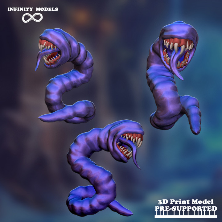 3D Printable Worm Parasite by InfinityModels