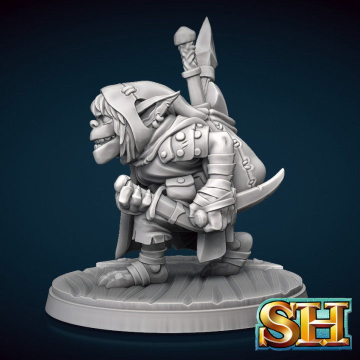 3D Printable Male Goblin Rogue Miniature by Stonehaven Miniatures