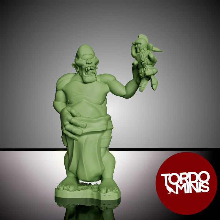 3D Printable Gealic Demons: Fomorian monster (10/15mm) by Tordominis