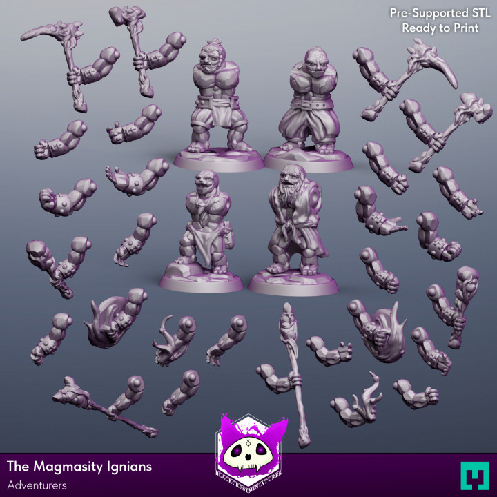 3D Printable The Magmasity Ignians by Blackcrest Miniatures