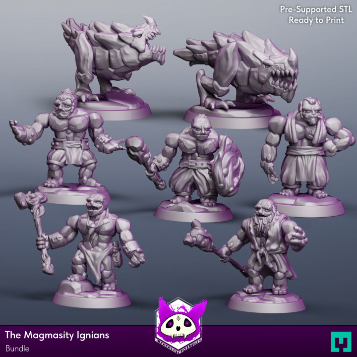 3D Printable The Magmasity Ignians by Blackcrest Miniatures