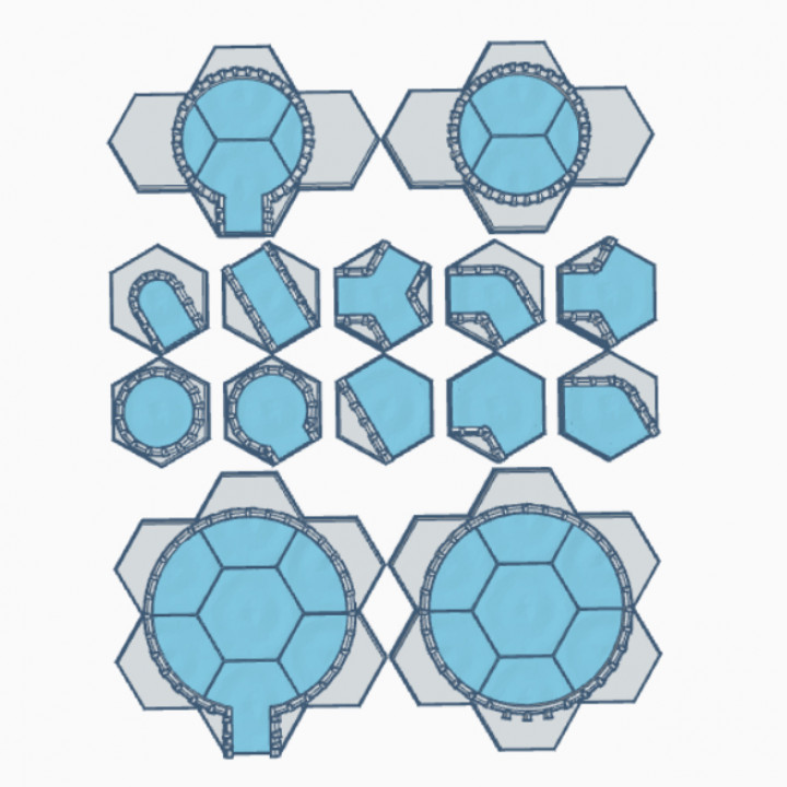 3D Printable Canals, Levees, & Reservoirs Terrain Tile Set by Wargame Forge