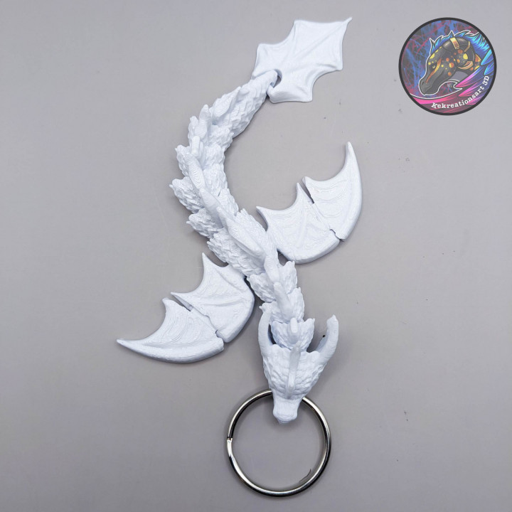 3D Printable Baby Flexi Sea Dragon, Articulated Dragon Keychain by ...
