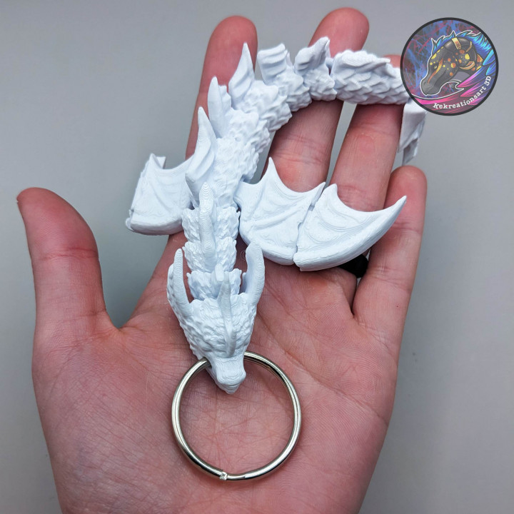 3D Printable Baby Flexi Sea Dragon, Articulated Dragon Keychain by ...