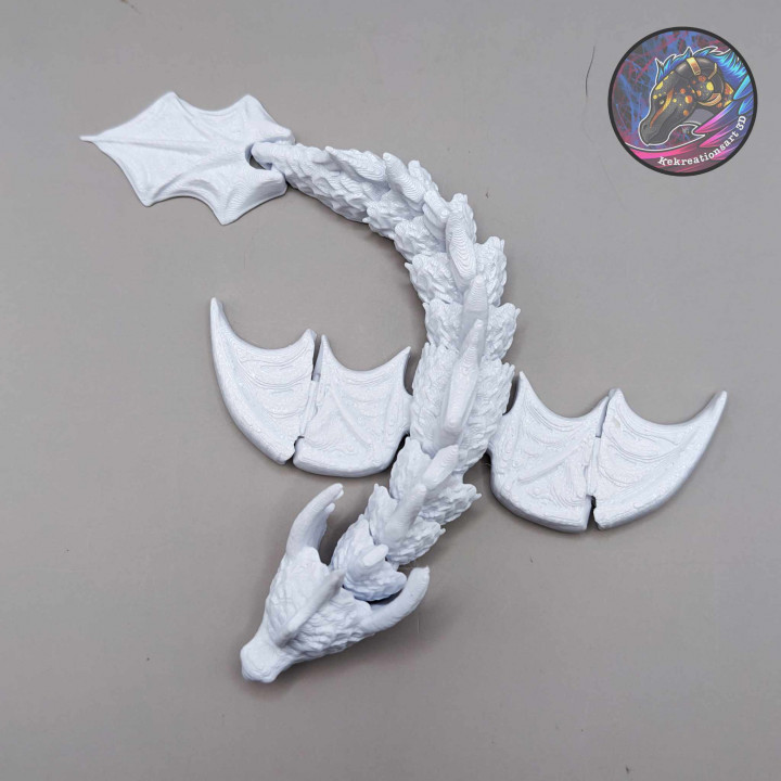 3D Printable Baby Flexi Sea Dragon, Articulated Dragon Keychain by ...