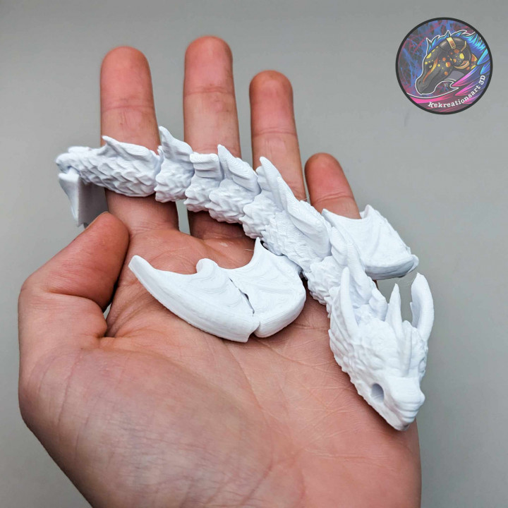 3D Printable Baby Flexi Sea Dragon, Articulated Dragon Keychain by ...
