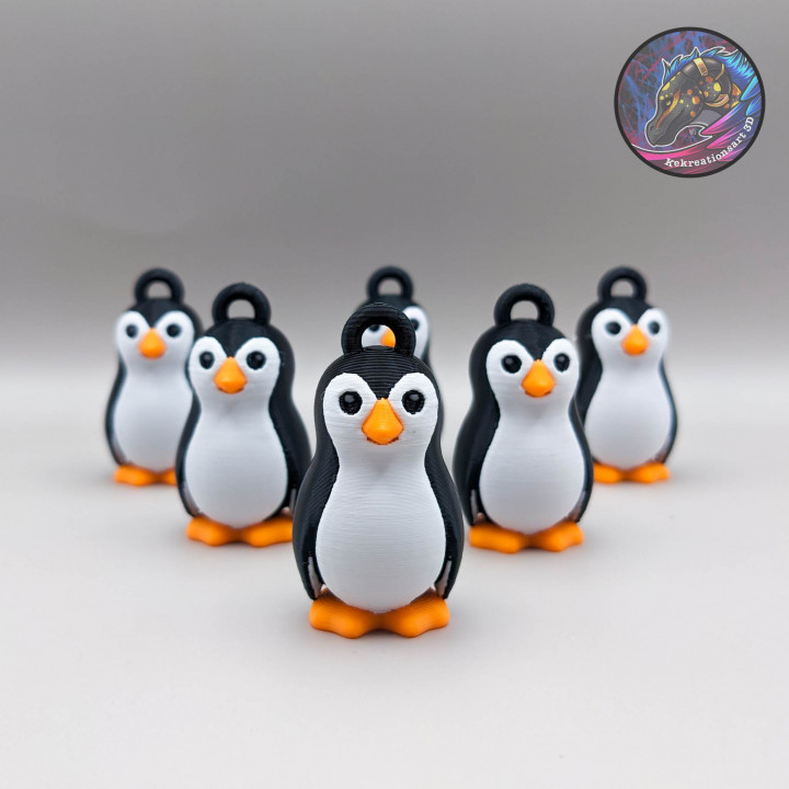 3D Printable Penguin Keychain by Kirsten M