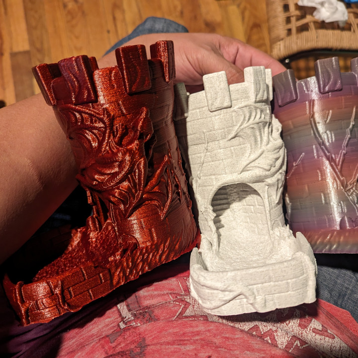 3D Print of Dragon Castle Dice Tower by nicolasguerracontreras