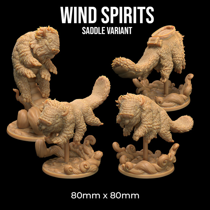 3D Printable Wind Spirits | PRESUPPORTED | Masters of The Elements by ...