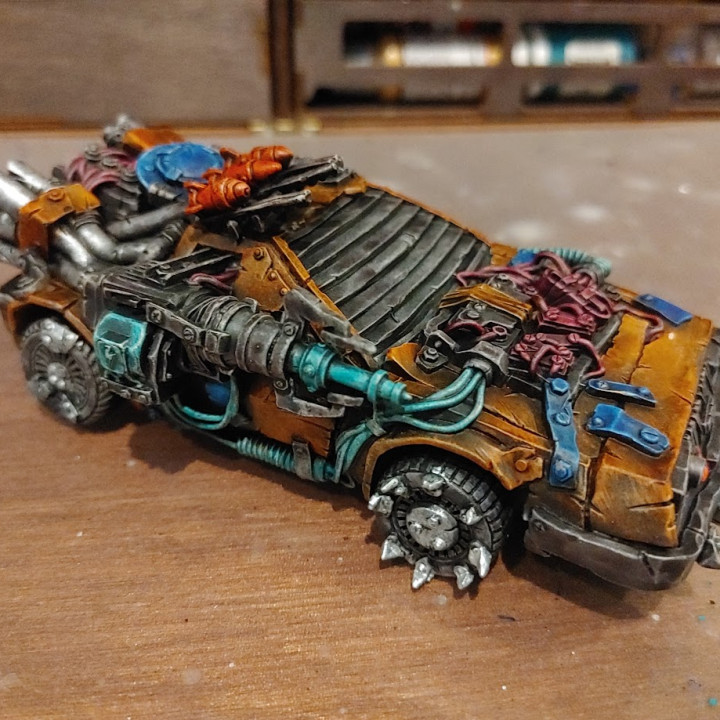 3D Print of Orc Time Jumper Racecar by notimeforwargames